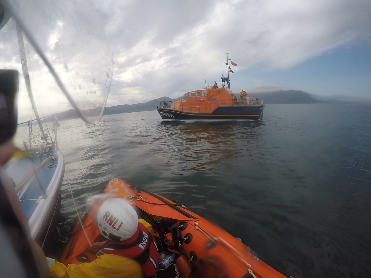 Moelfre RNLI lifeboat volunteers brave the storm and rescue stricken ...