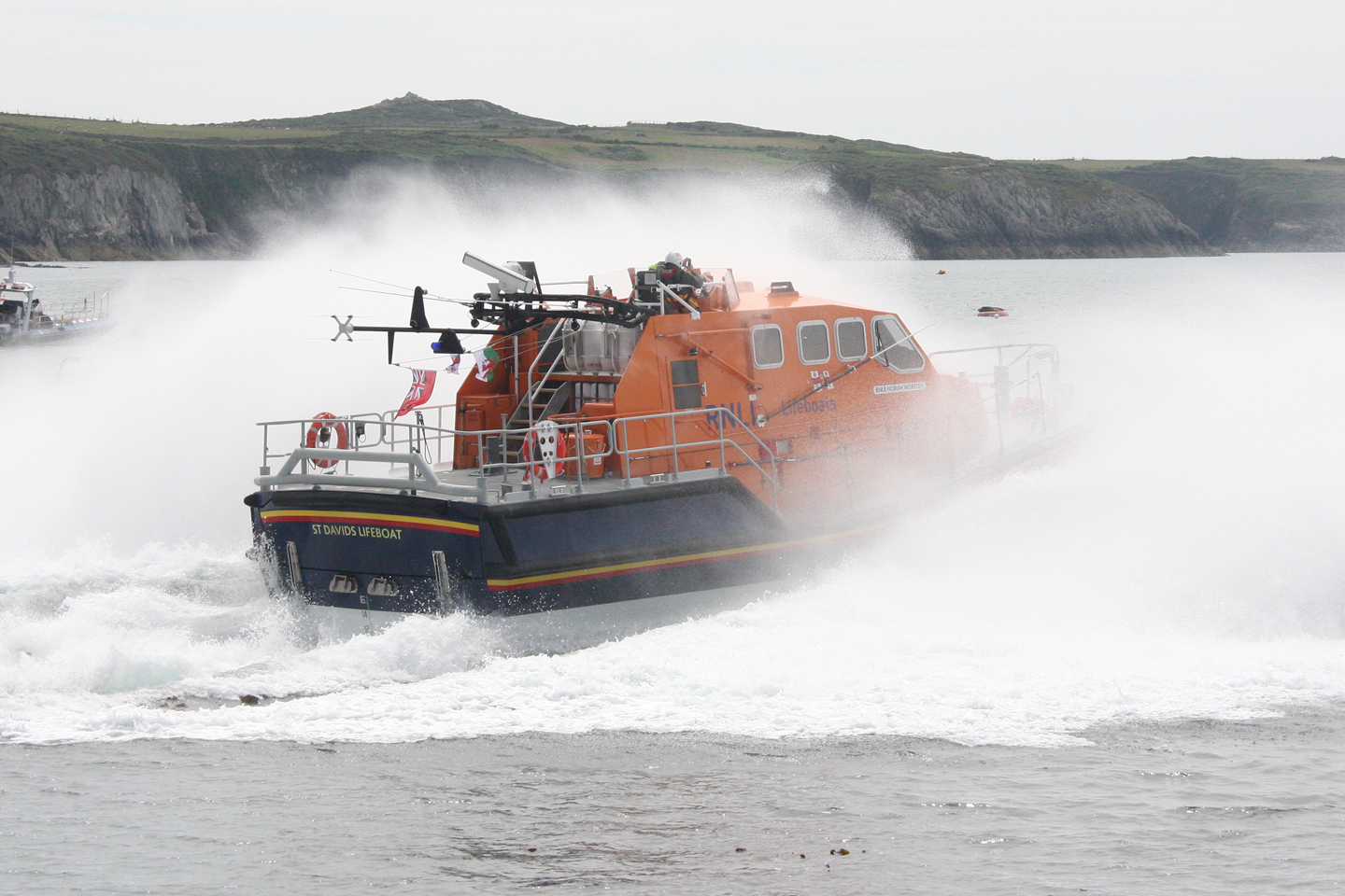 Big step forward for St Davids RNLI with first slipway launch at new ...