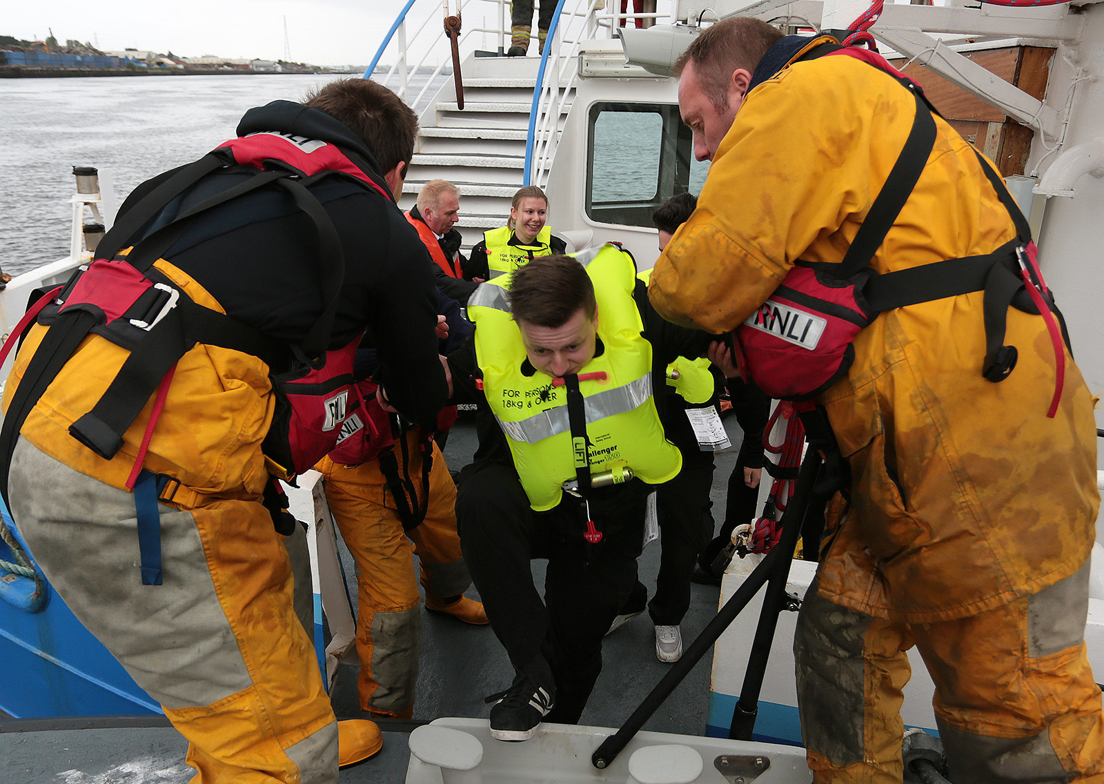 Tynemouth RNLI lifeboat crew takes part in ferry fire exercise | RNLI