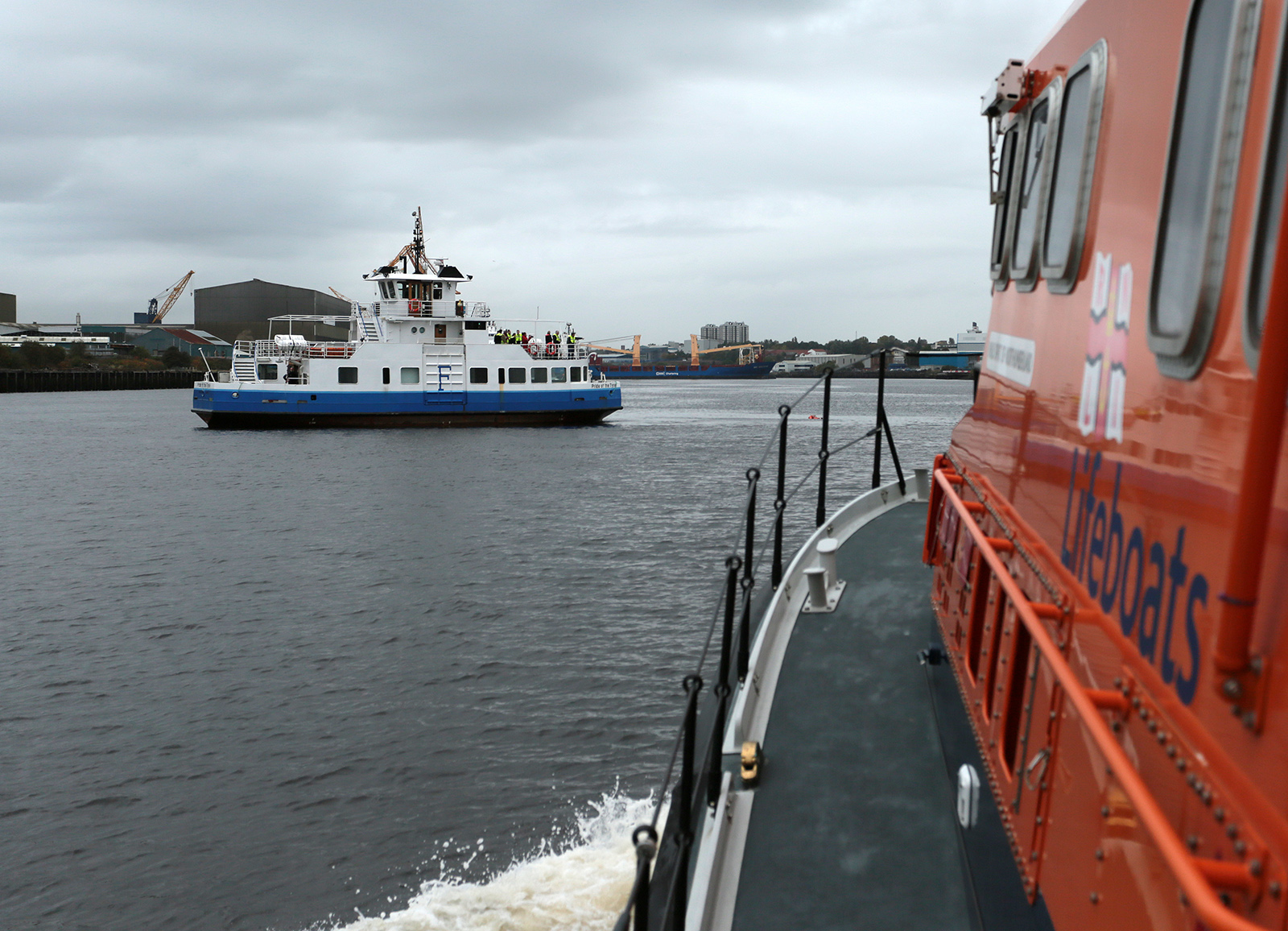 Tynemouth RNLI lifeboat crew takes part in ferry fire exercise | RNLI