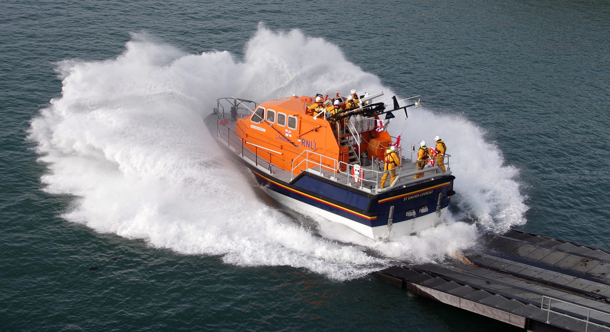 Both St Davids RNLI Lifeboats launched following a sighting of a red ...