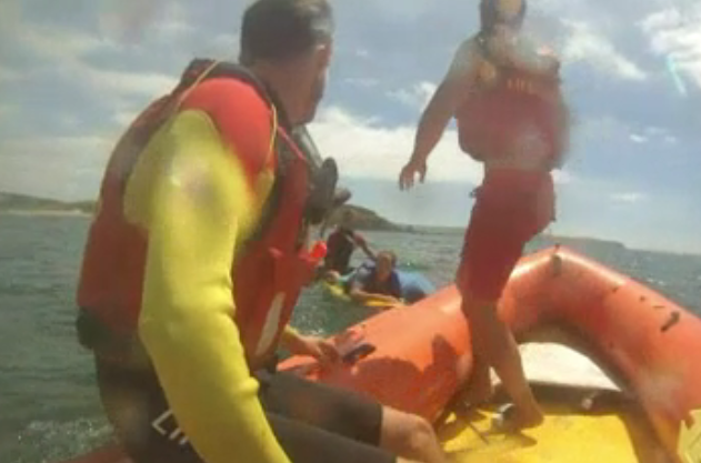 Kayaker is rescued by RNLI lifeguards after getting into difficulty | RNLI