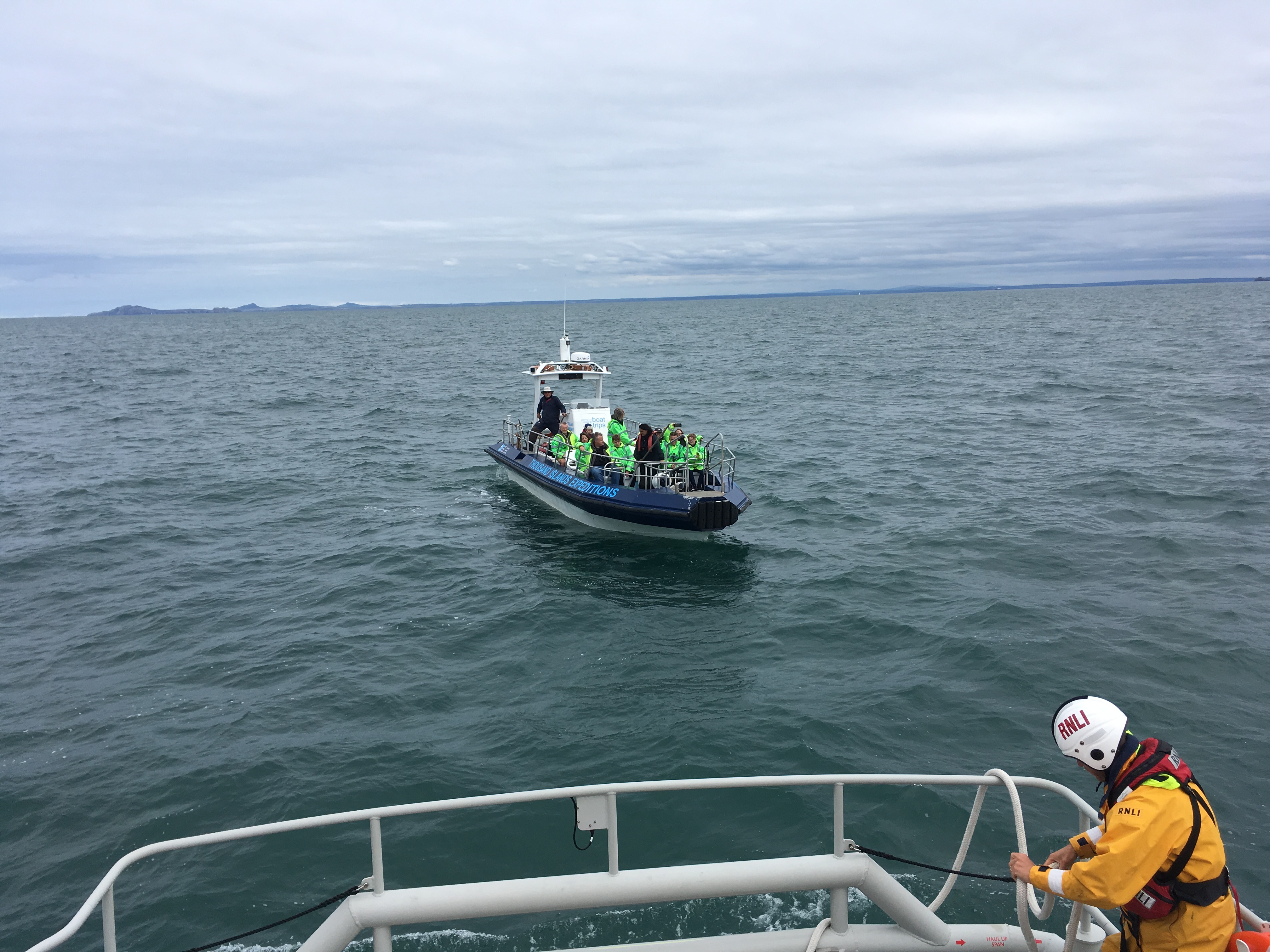St Davids RNLI lifeboat launches to a passenger vessel | RNLI