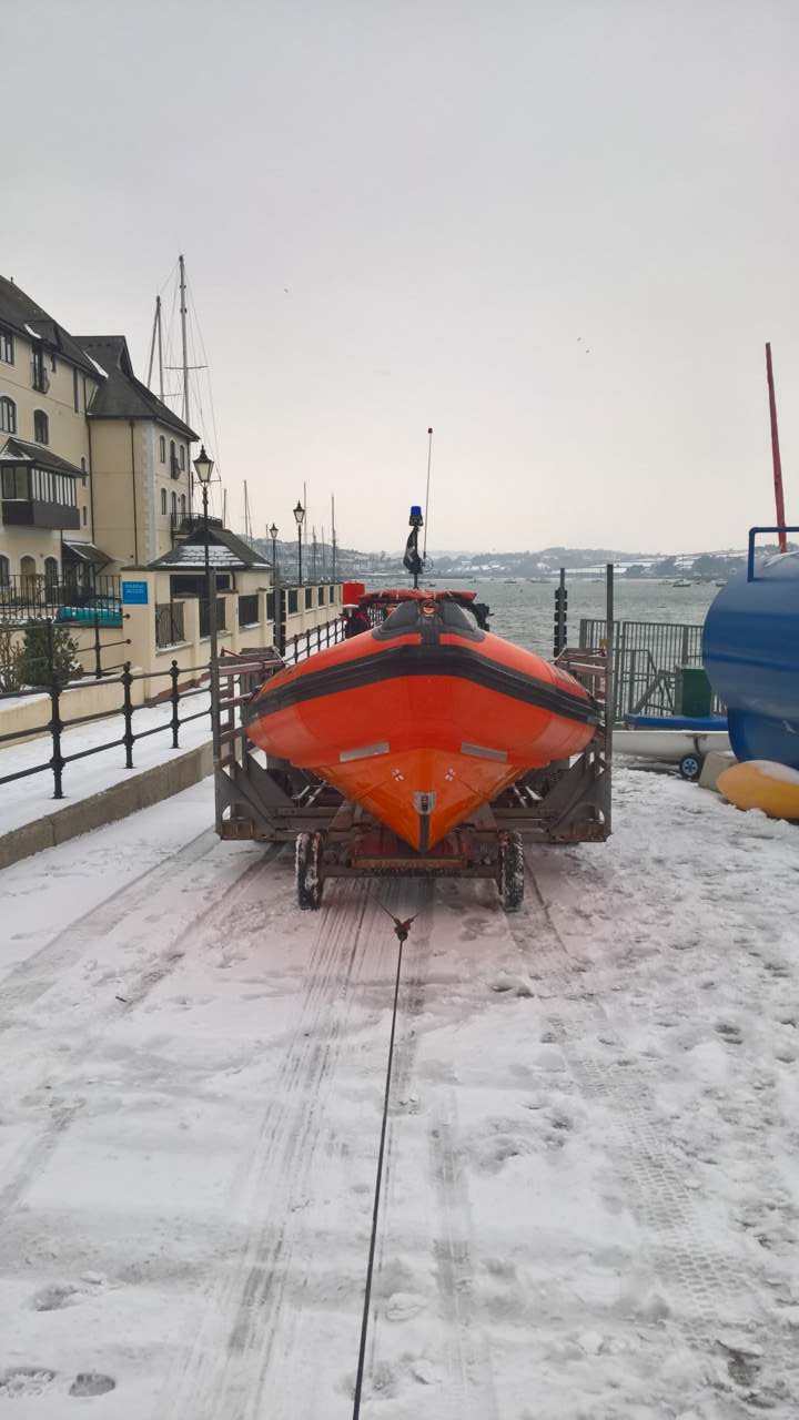 Falmouth lifeboat crew launched to yacht in freezing conditions | RNLI