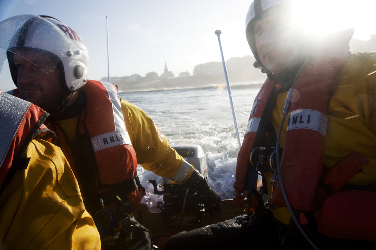 Portrush RNLI volunteers assist casualty on land after lifeboat callout ...