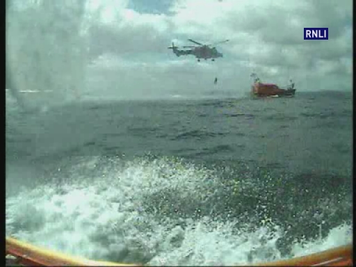 Both Exmouth lifeboats on training exercise with RNAS helicopter | RNLI