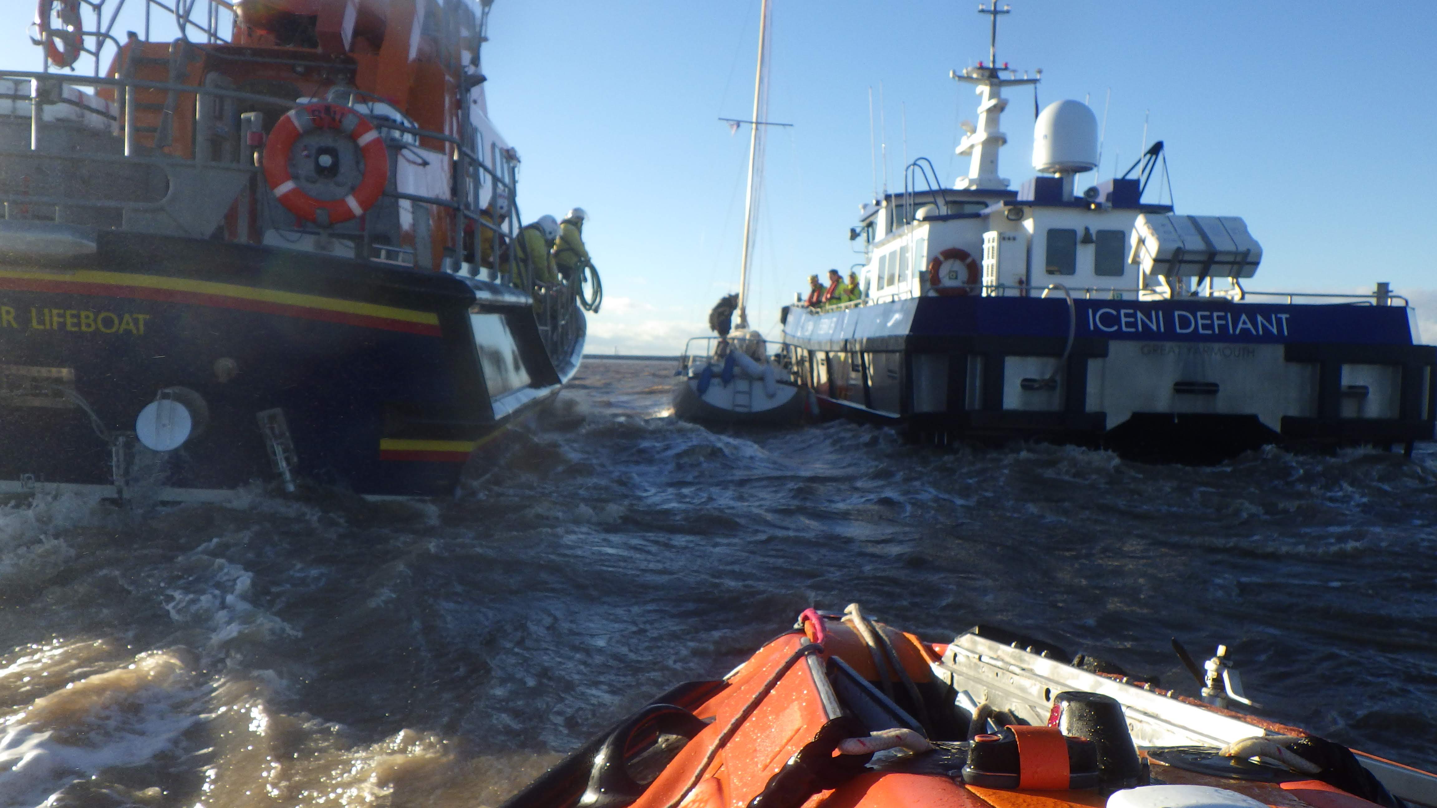 Cleethorpes and Humber lifeboats assist sinking yacht following Mayday ...