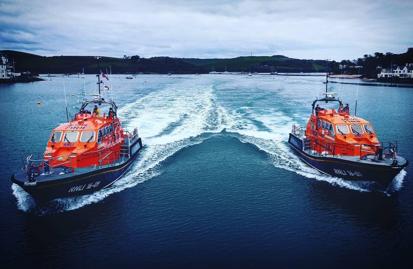 Salcombe all-weather lifeboat, The Baltic Exchange III on exercise. | RNLI