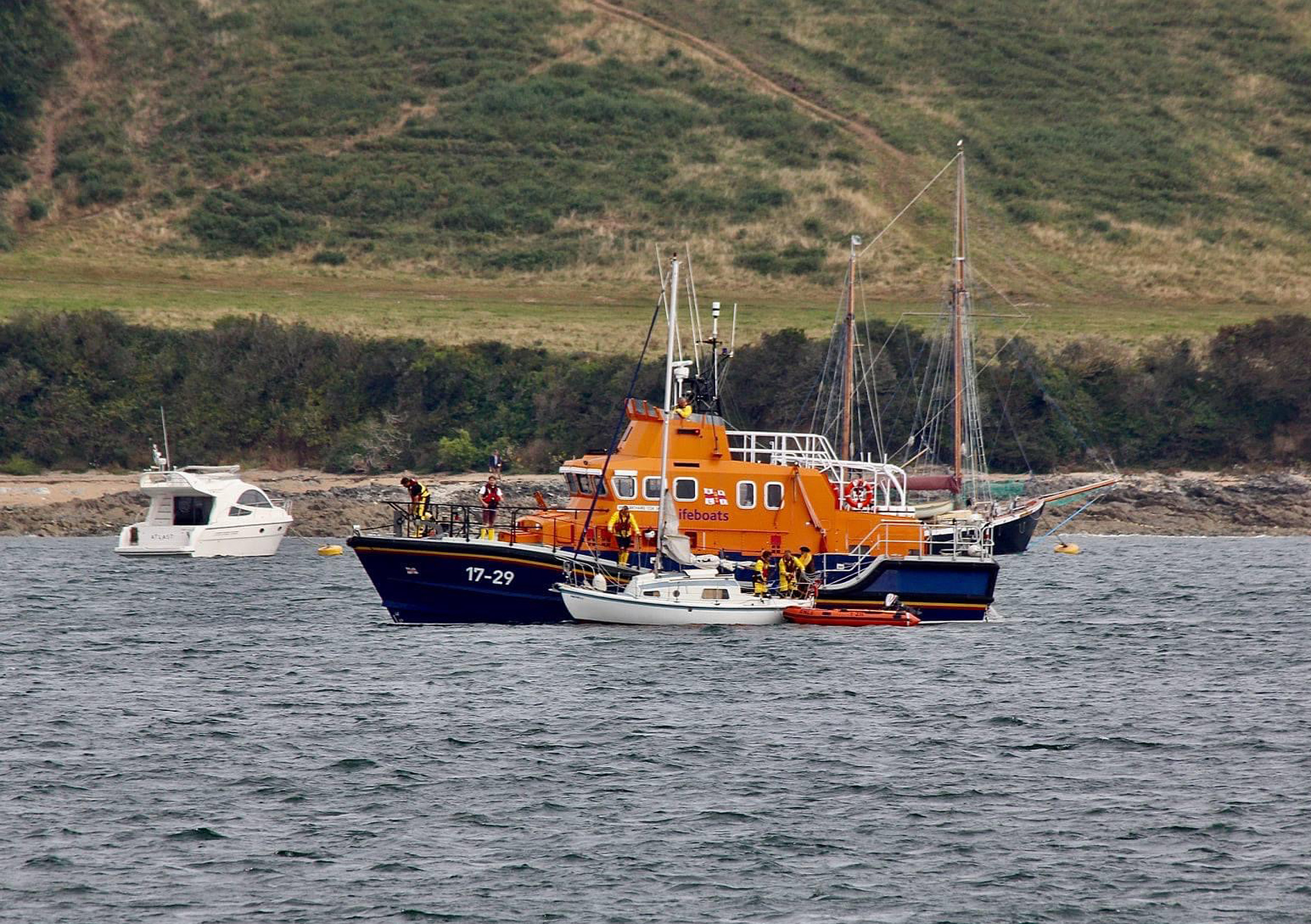 Falmouth RNLI all-weather lifeboat launches to assist a lone sailor | RNLI