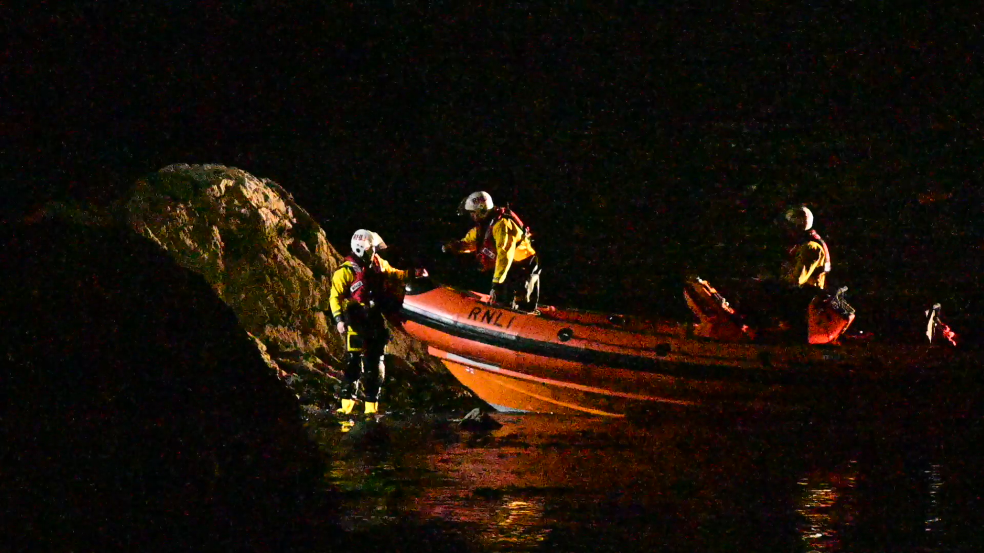 Plymouth RNLI rescue a person after they had fallen into the cold water ...