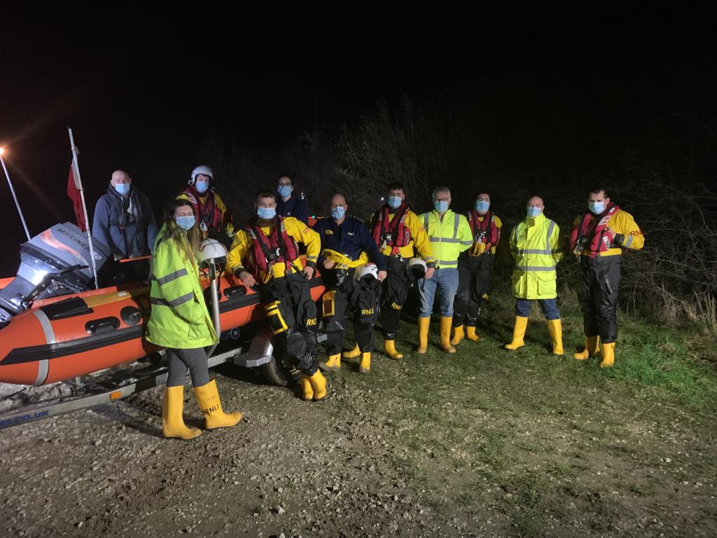 Flint RNLI swap New Year celebrations for river search | RNLI
