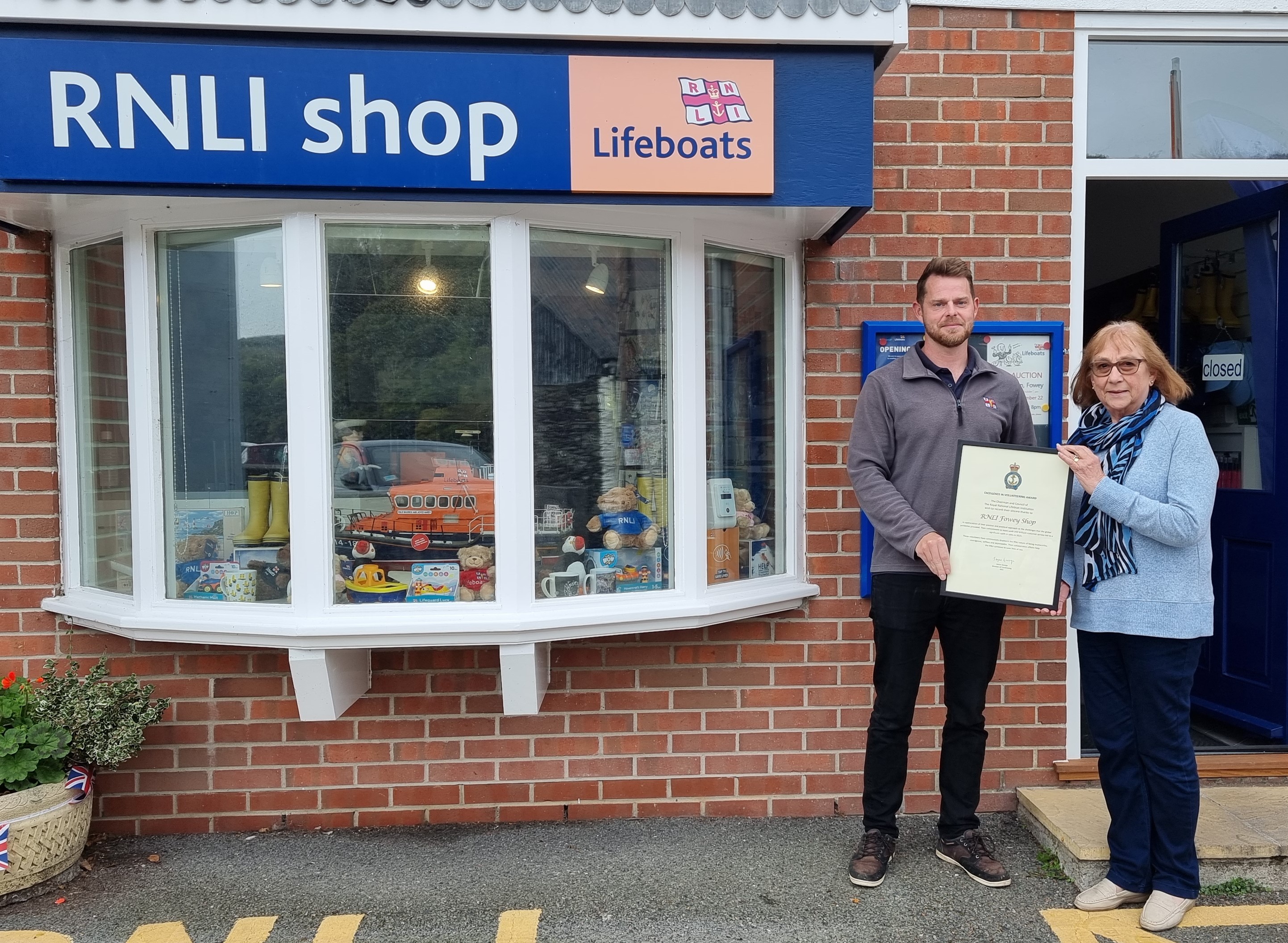 Excellence award for Fowey RNLI lifeboat shop volunteers | RNLI