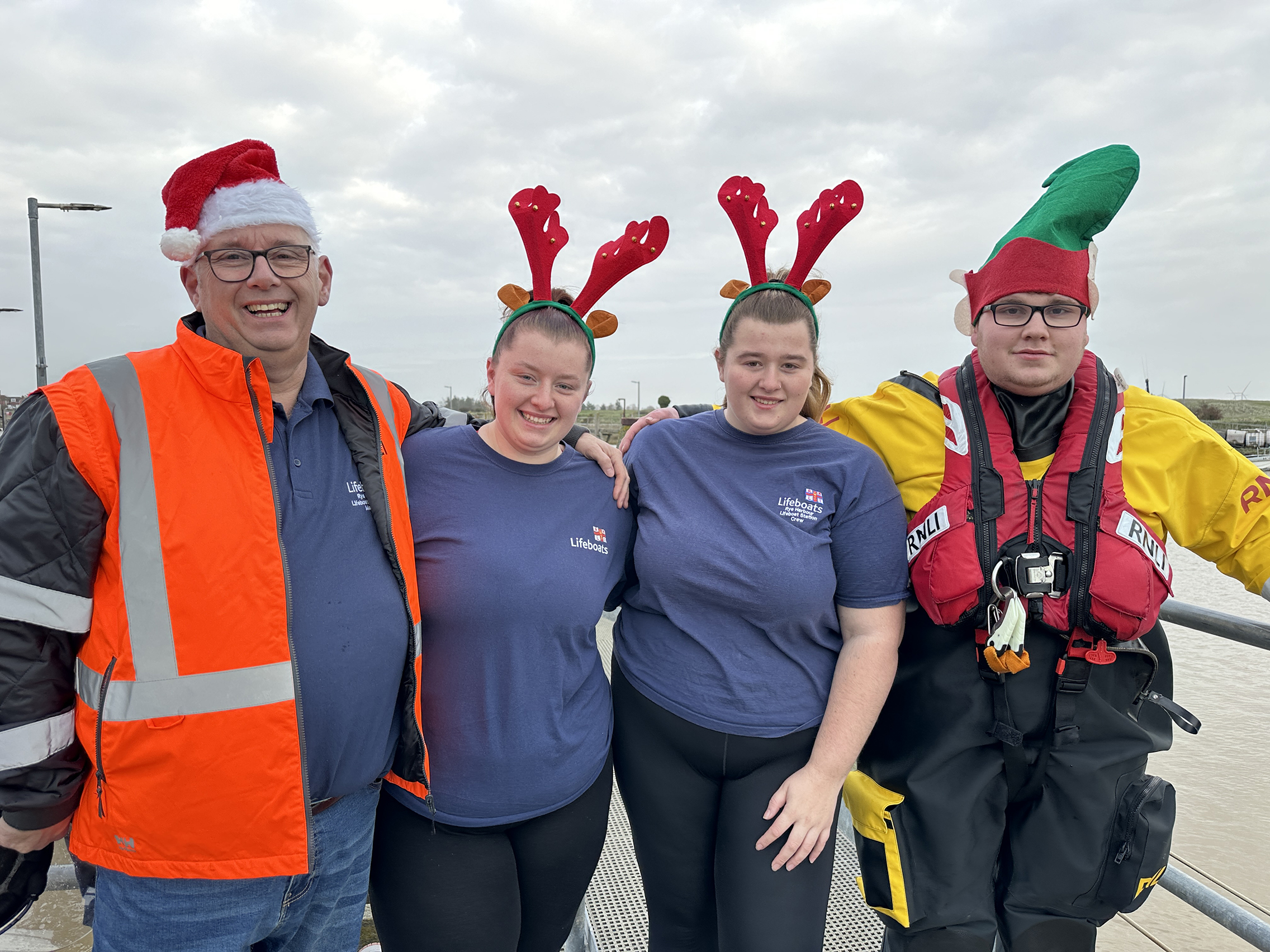 Generations of RNLI lifesavers on Christmas duty at Rye Harbour ...