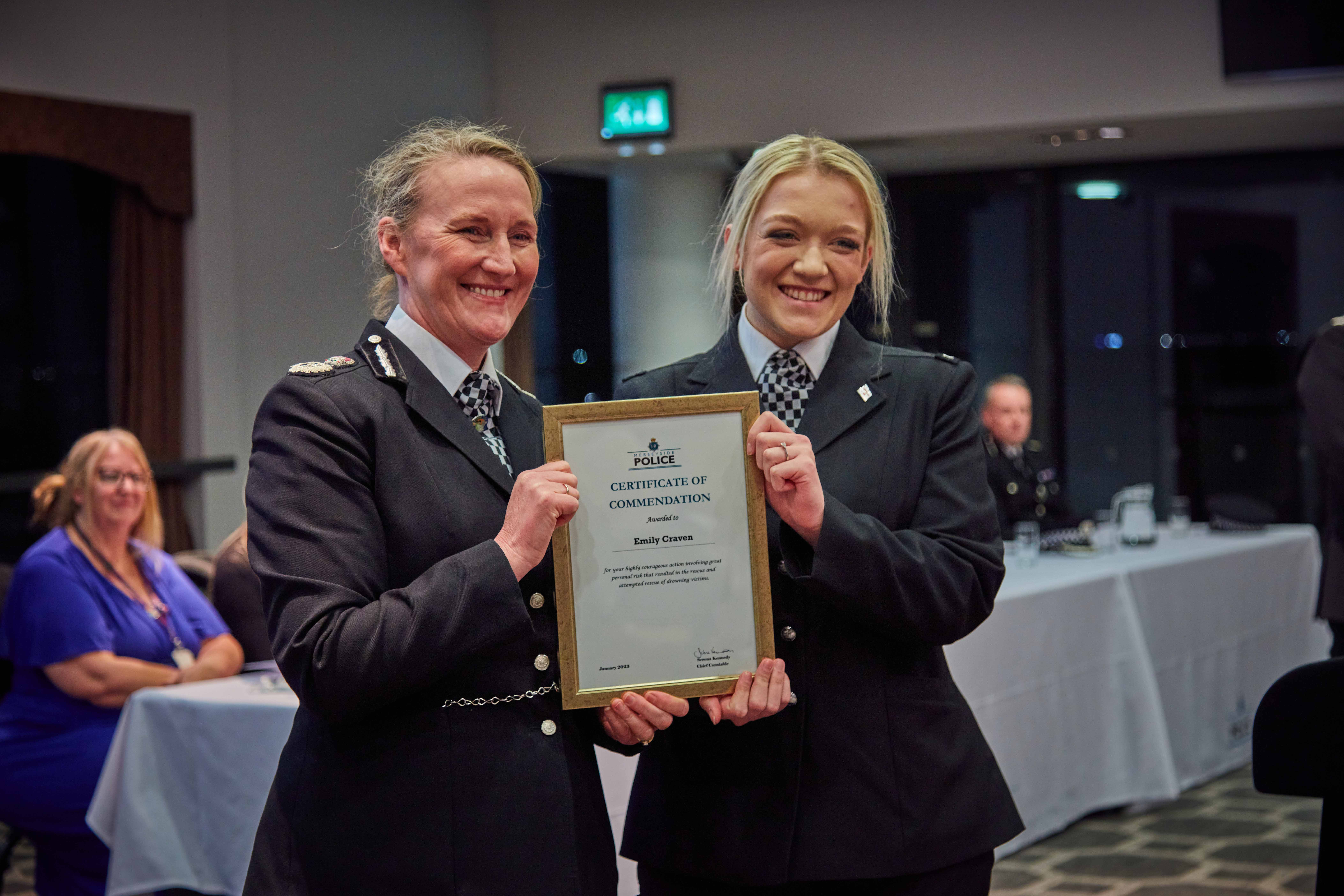 Wirral man meets RNLI rescuers for the first time during police awards ...