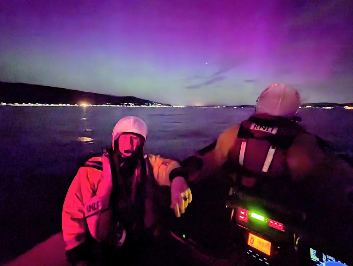 Aurora lights the way home for Largs RNLI | RNLI
