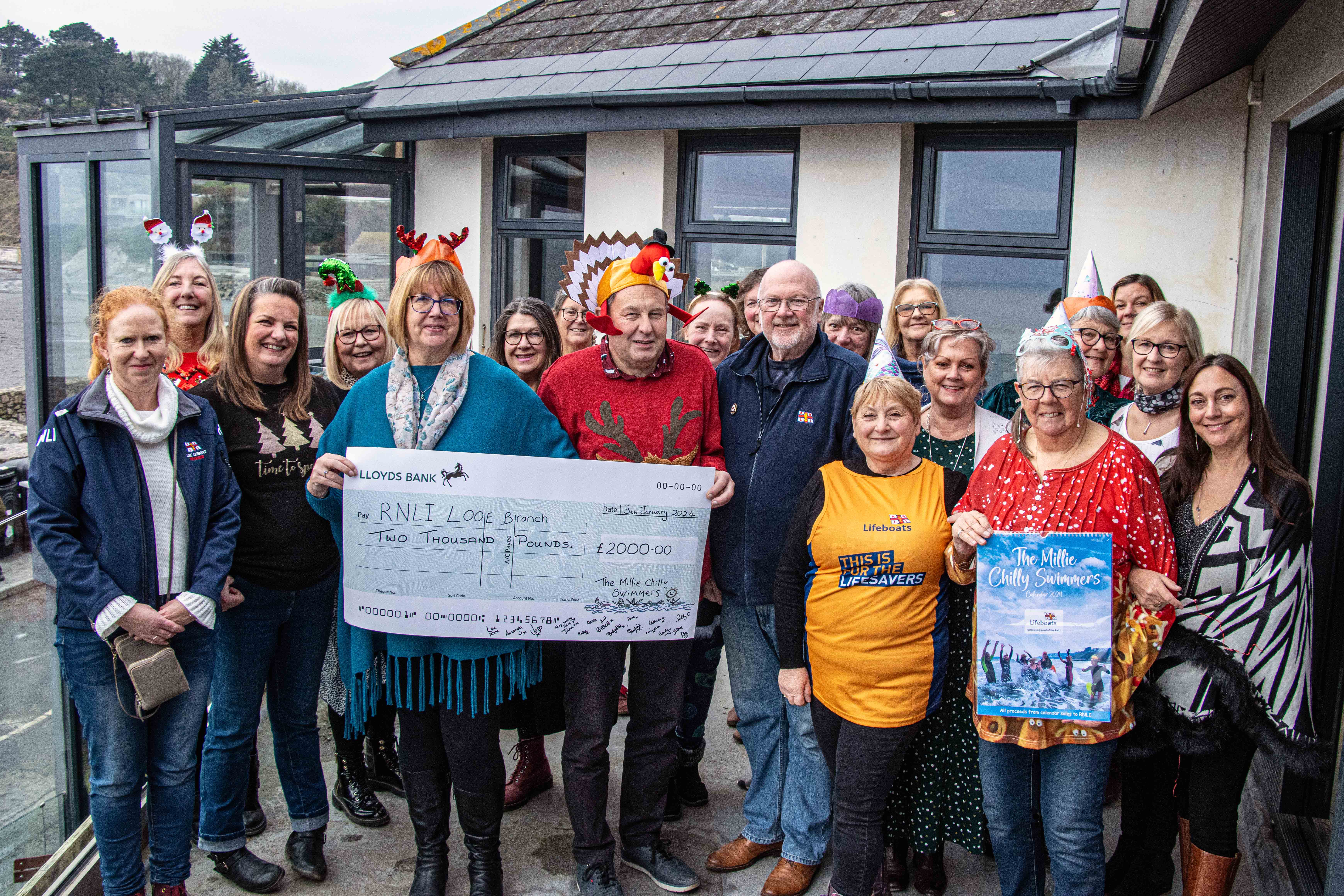 Millie Chilly swimmers calendar raises £2,000 for Looe RNLI | RNLI