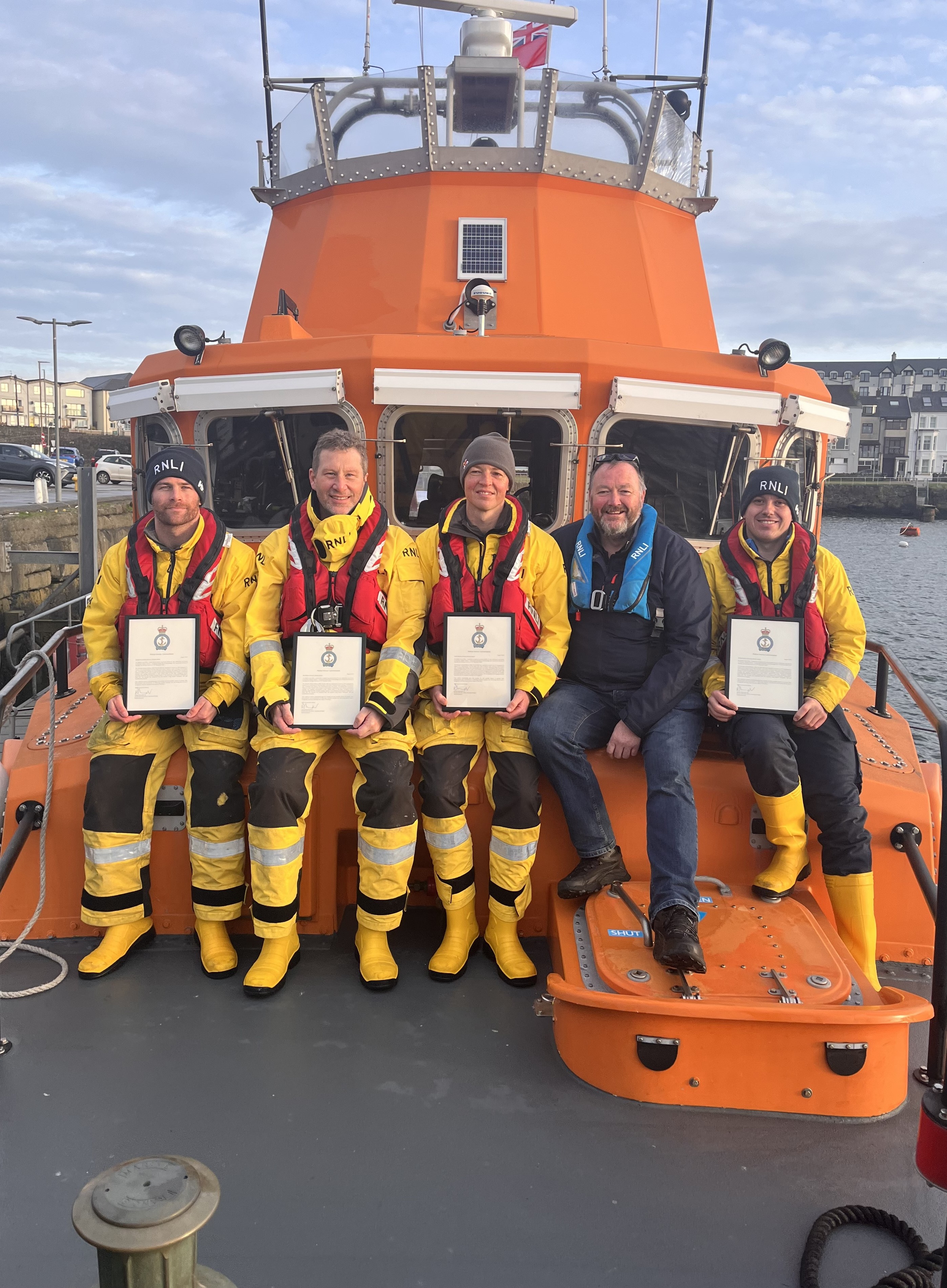 Portrush RNLI Volunteers receive commendations from the RNLI. | RNLI
