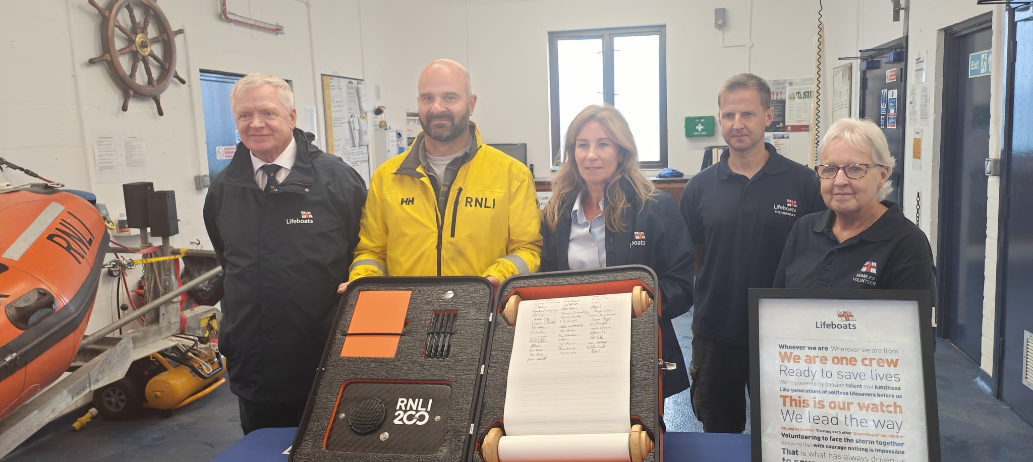 The Mumbles RNLI 200th anniversary scroll celebrations interrupted by ...