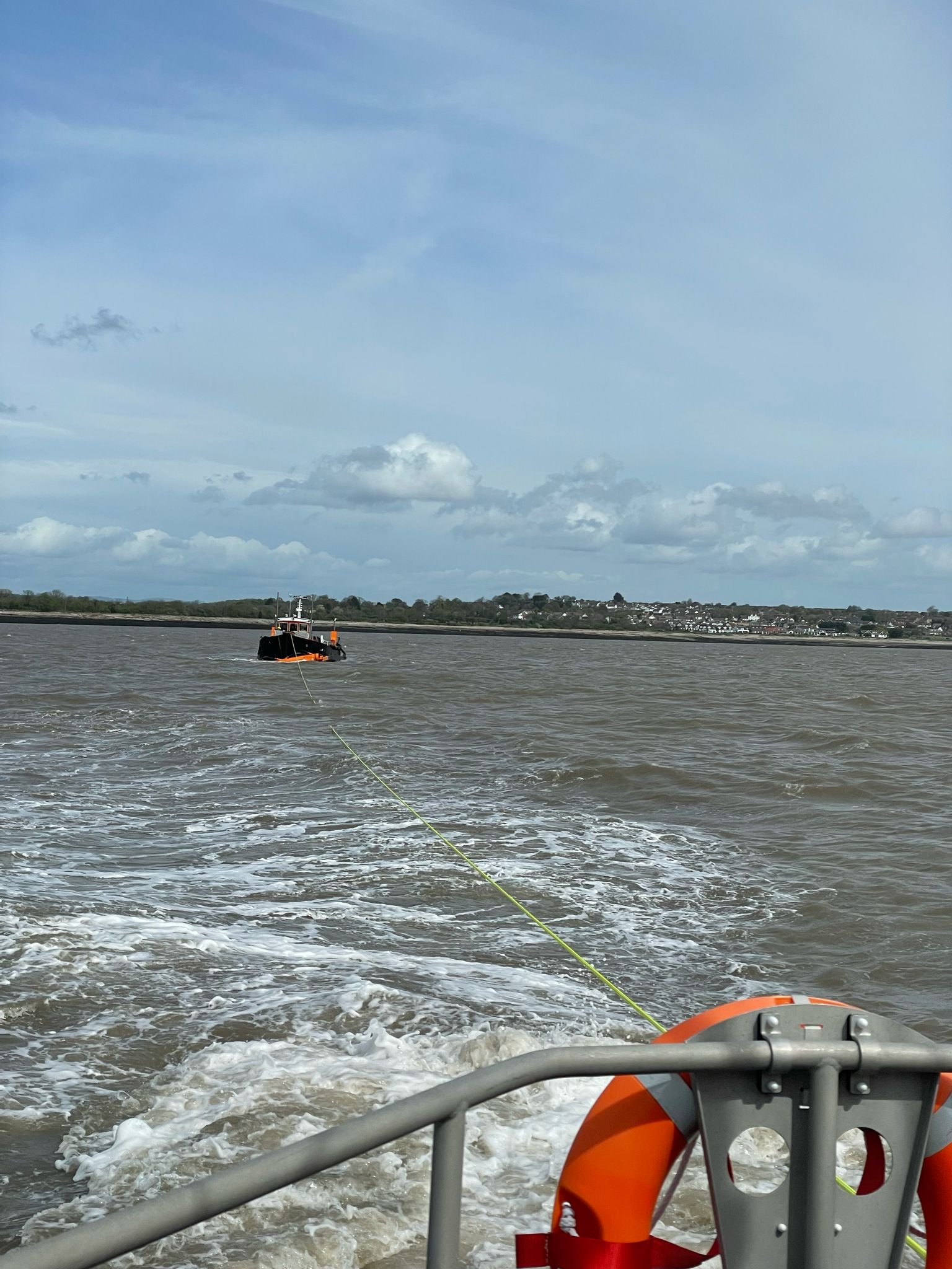 First shout for Barry Dock Coxswain as dredger drifts close to the ...