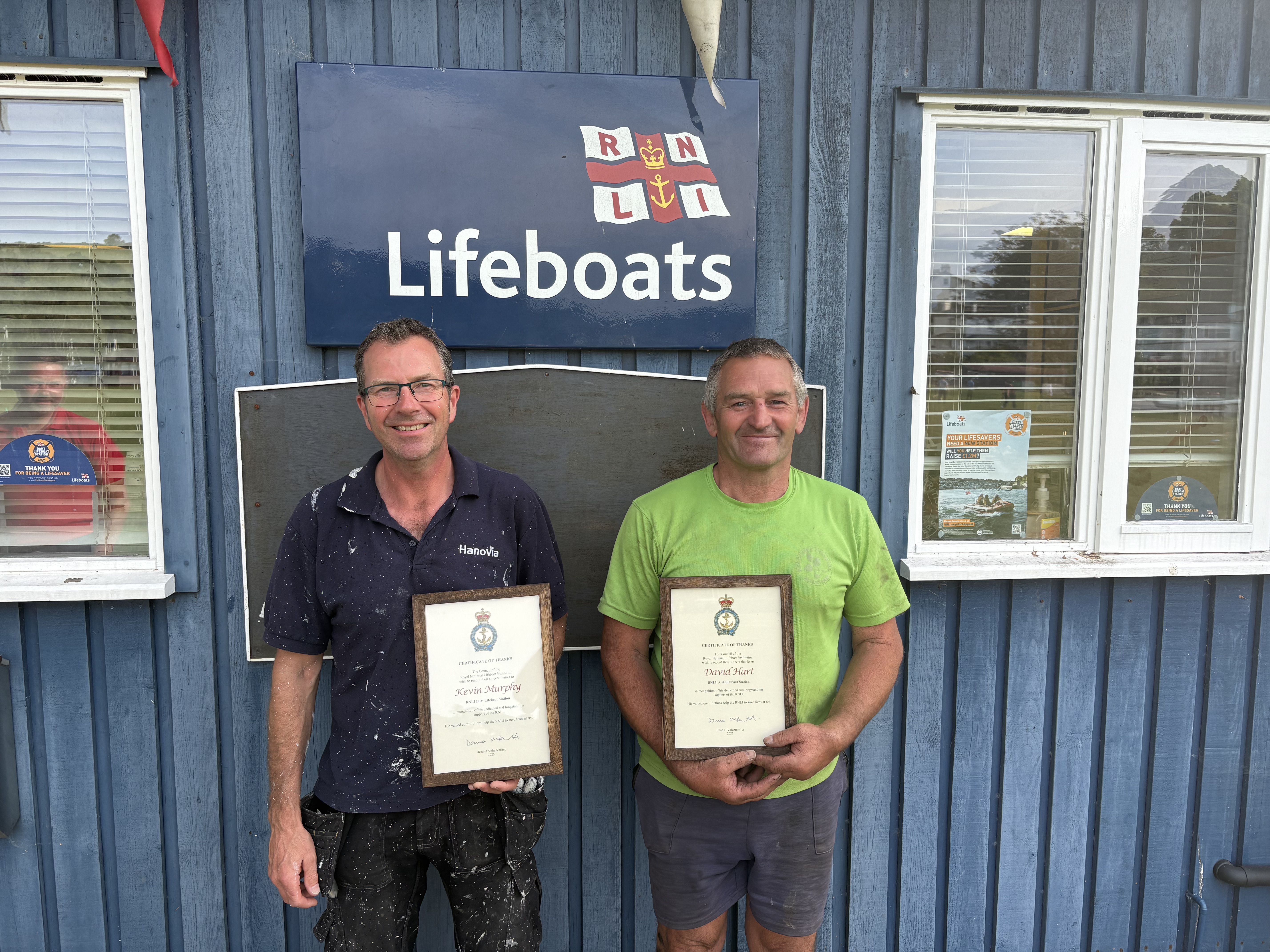 Dart RNLI volunteers honoured for long service | RNLI