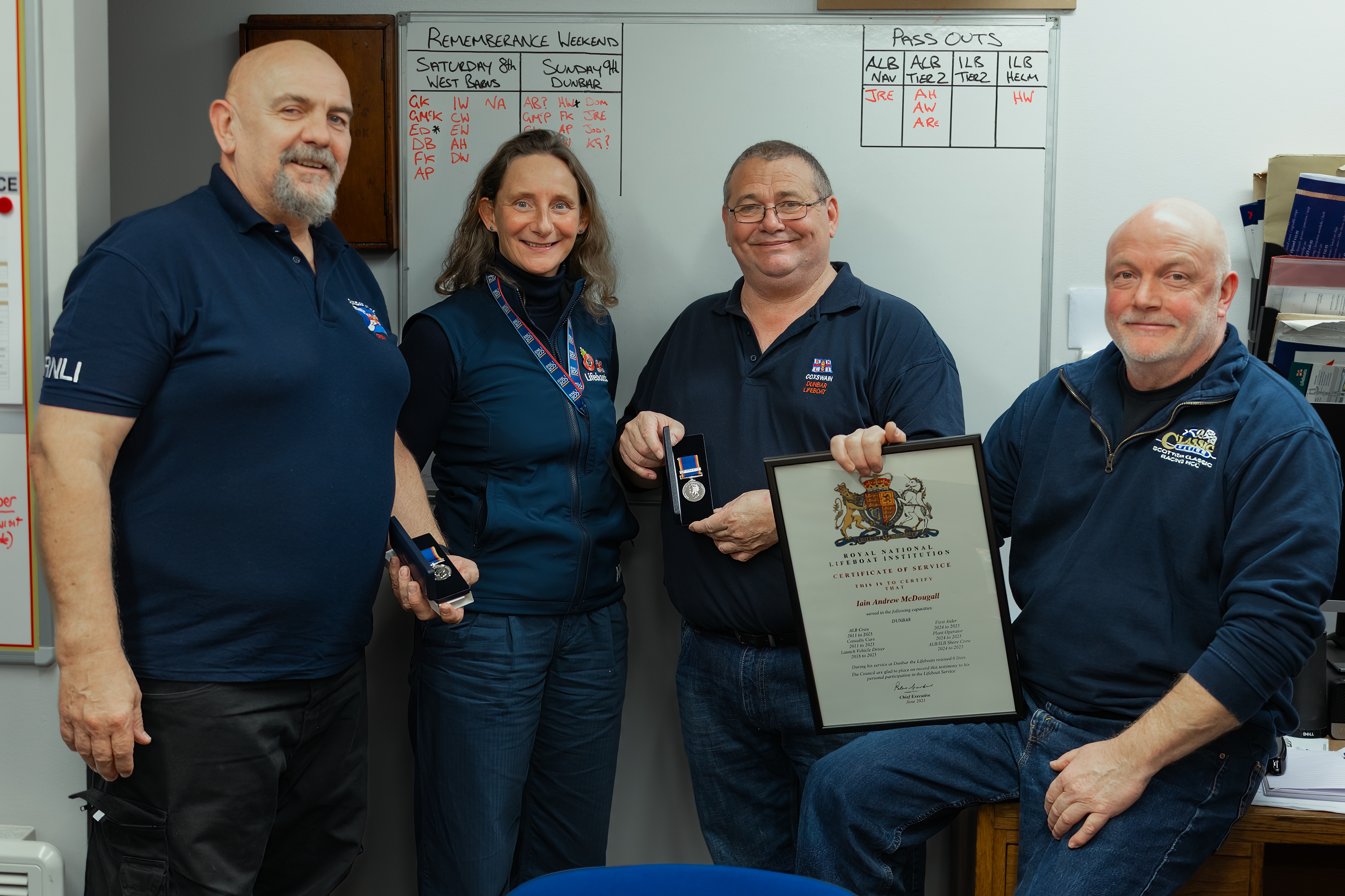 Dunbar RNLI recognises 64 years of service from three dedicated ...
