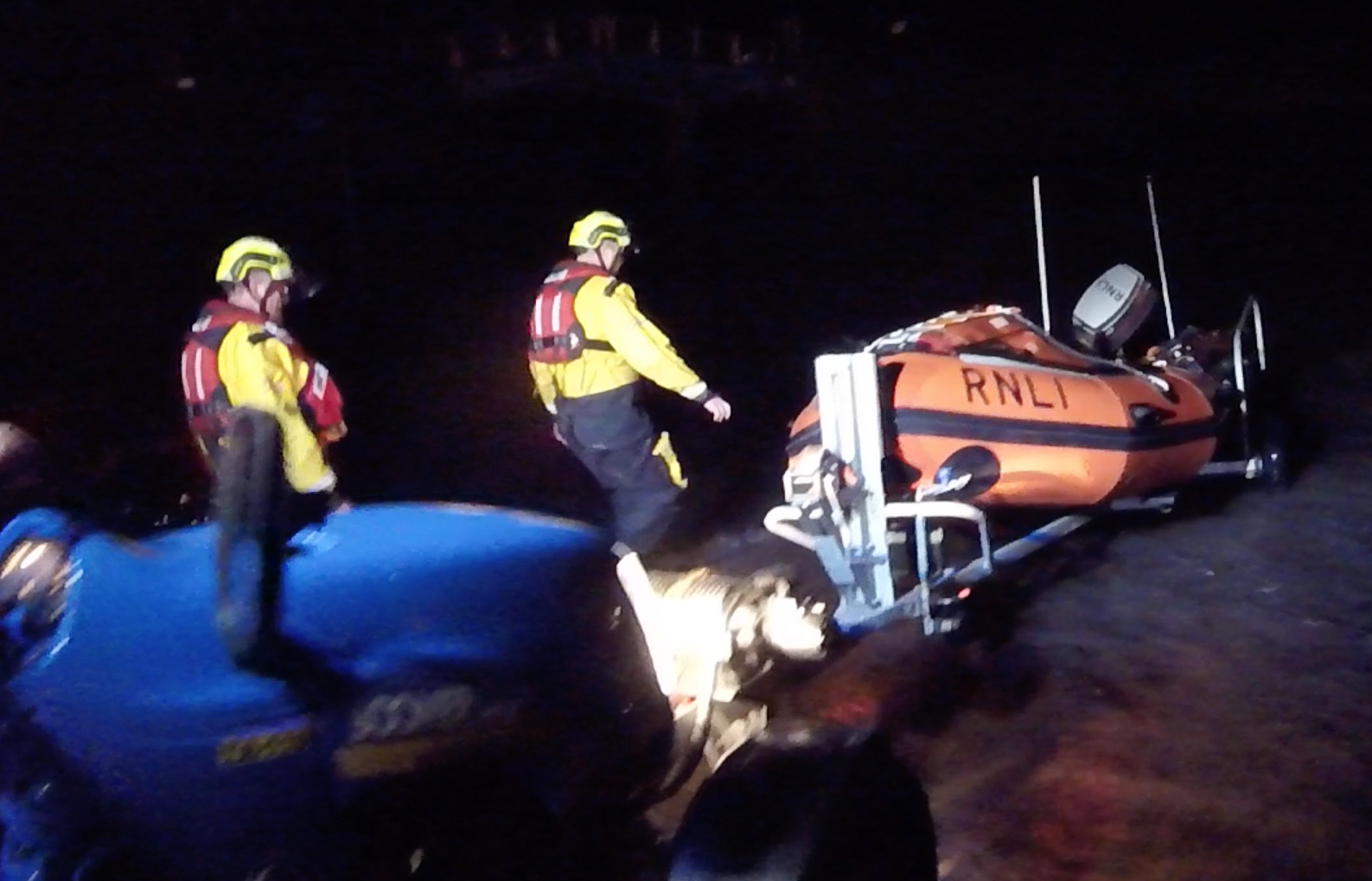 Both Dunbar RNLI lifeboats launched after cliff fall | RNLI