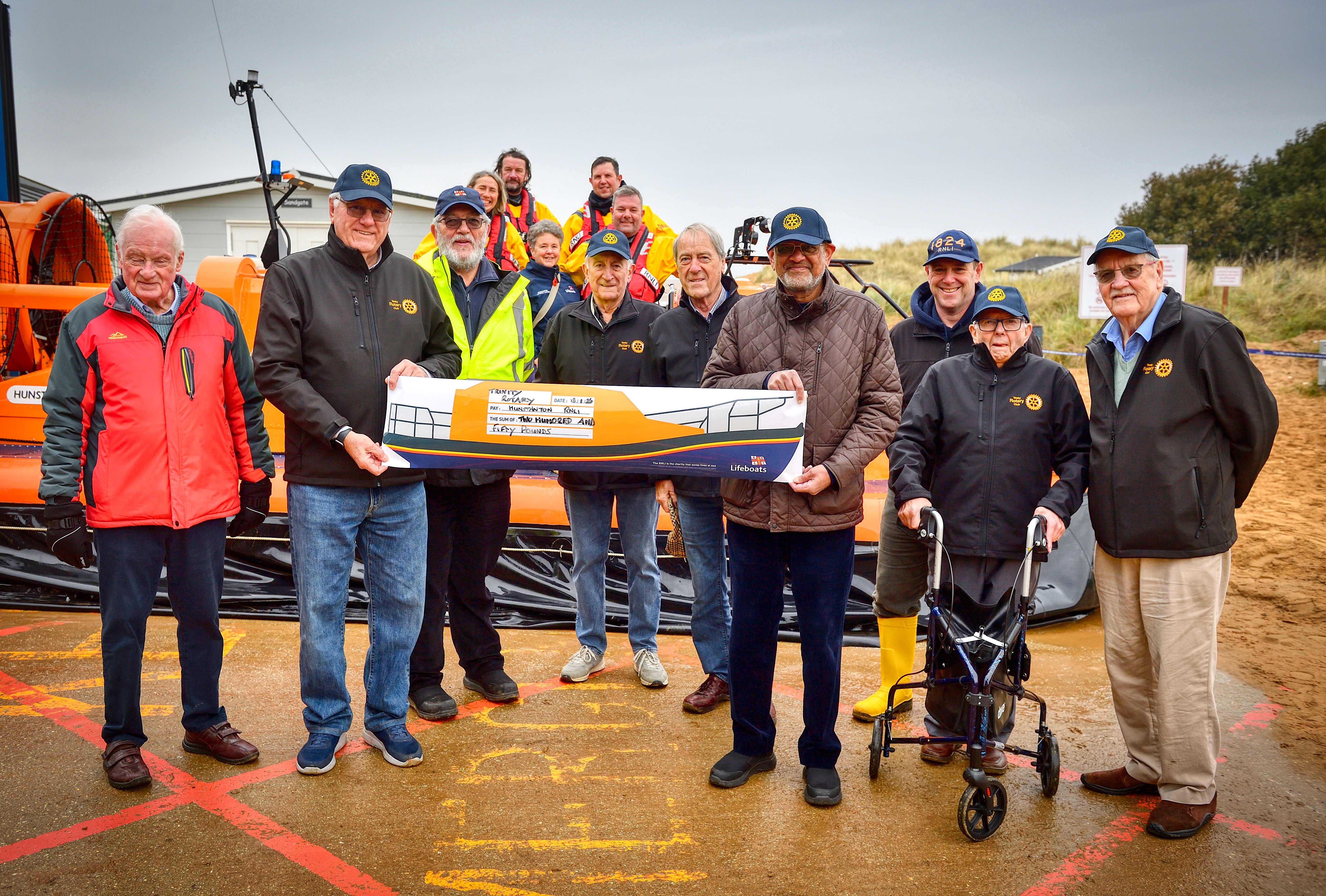 Rotarians present £250 cheque on visit to Hunstanton RNLI | RNLI