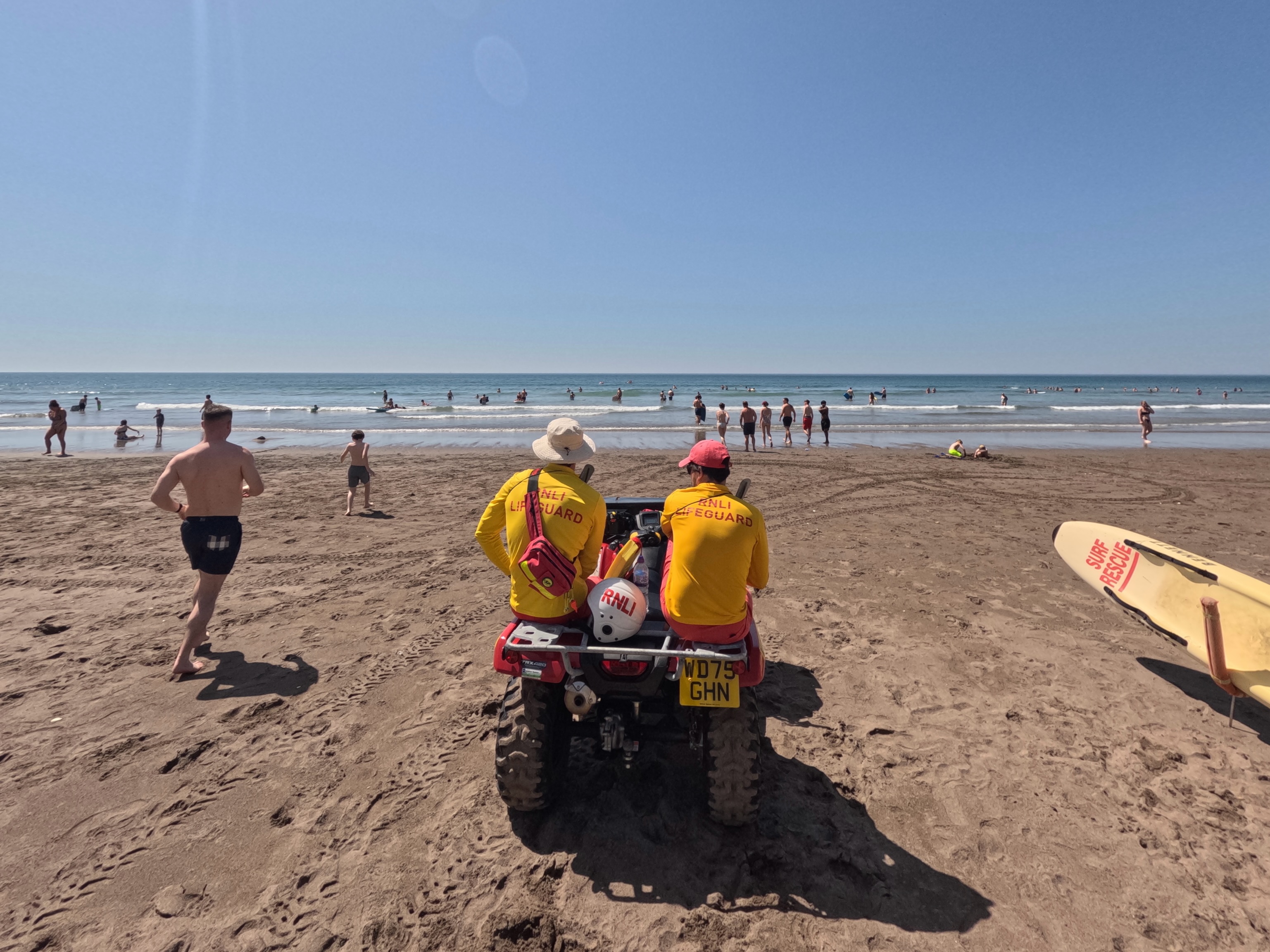 RNLI lifeguards rescue three cut off by tide at Tregantle beach | RNLI